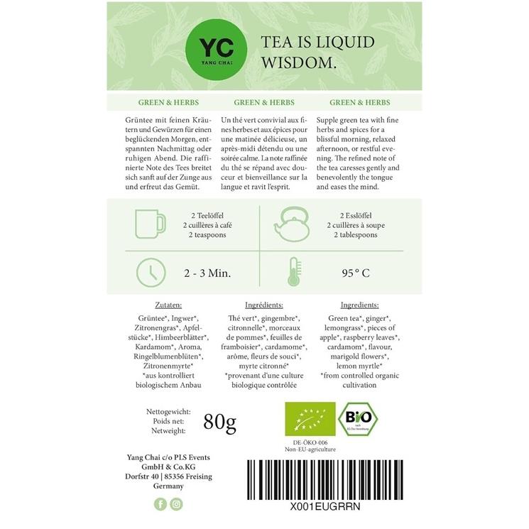 Πράσινο Τσάι Βιολογικό με Βότανα και Γεύση Περγαμόντο